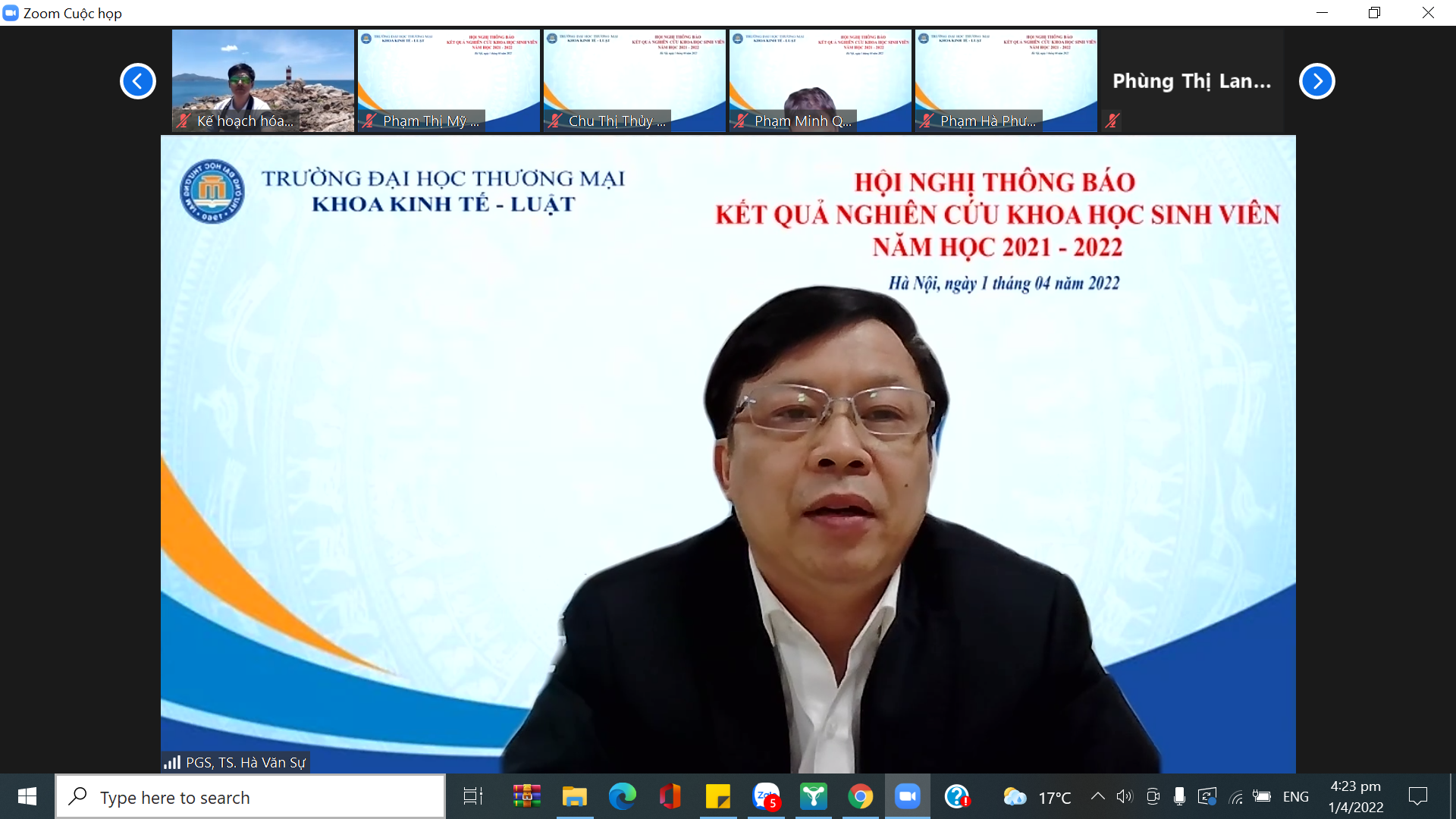 Hội nghị báo cáo kết quả NCKHSV năm học 2021-2022 khoa Kinh tế - Luật ...